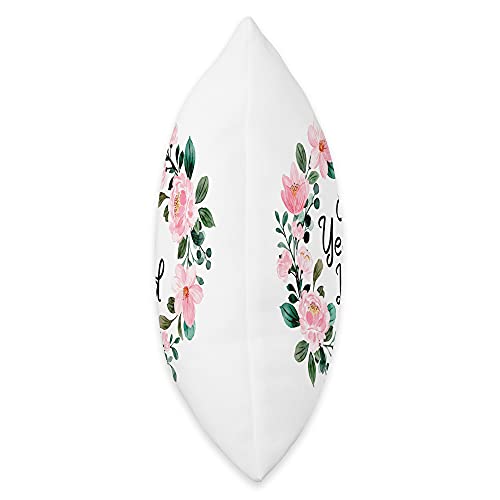 Mom Dad 80th Birthday Gift Apparel Loved Men Women 80 Years Old Floral 80th Birthday Throw Pillow, 16x16, Multicolor