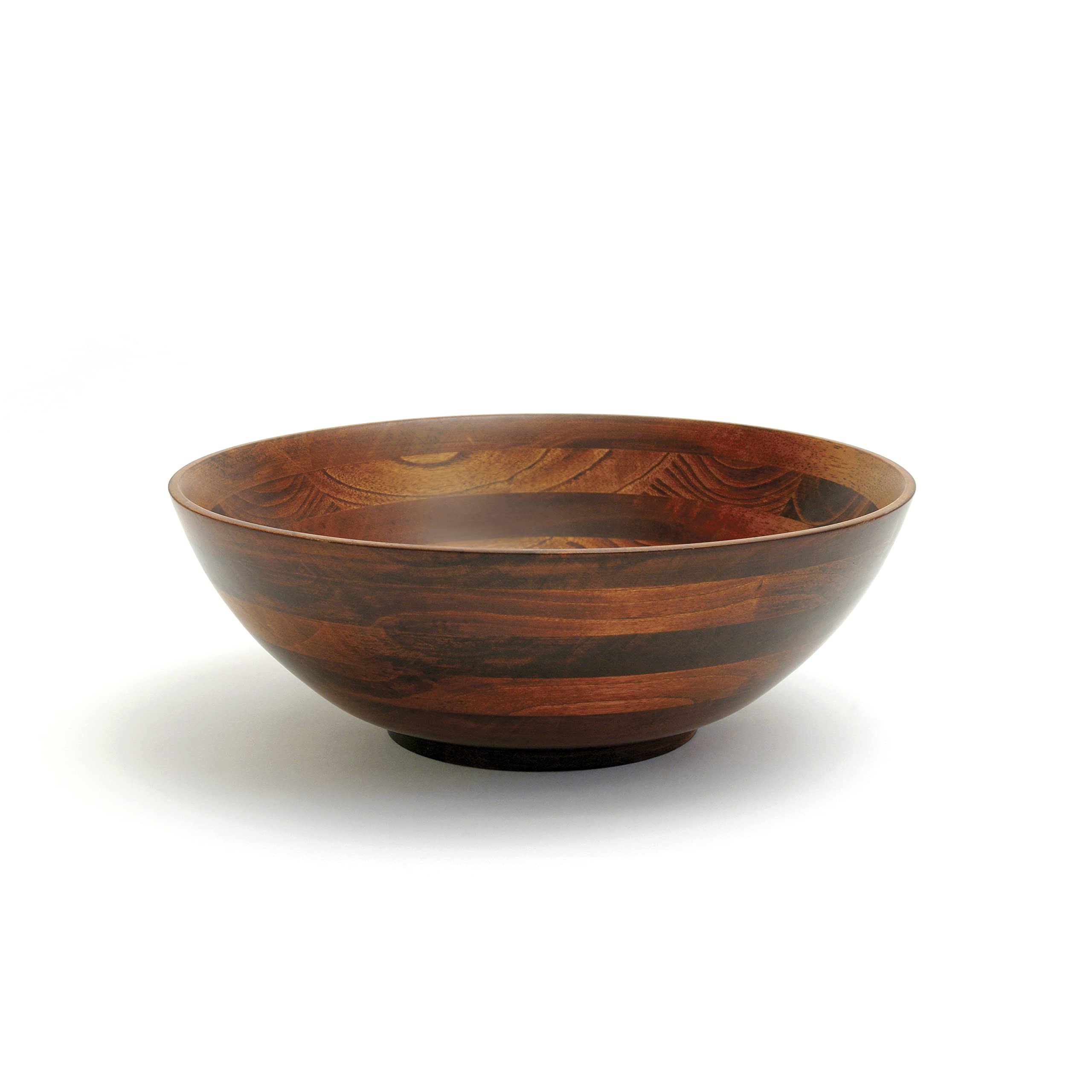 Lipper International Cherry Finished Footed Serving Bowl for Fruits or Salads, Large, 13.75" Diameter x 5" Height, Single Bowl