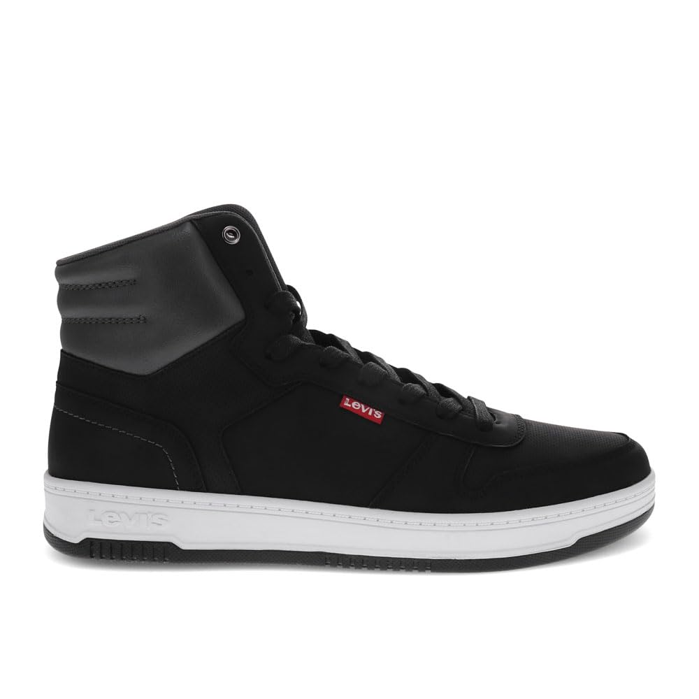 Levi's Men's Drive HI CBL Sneaker, Black/Charcoal, 13