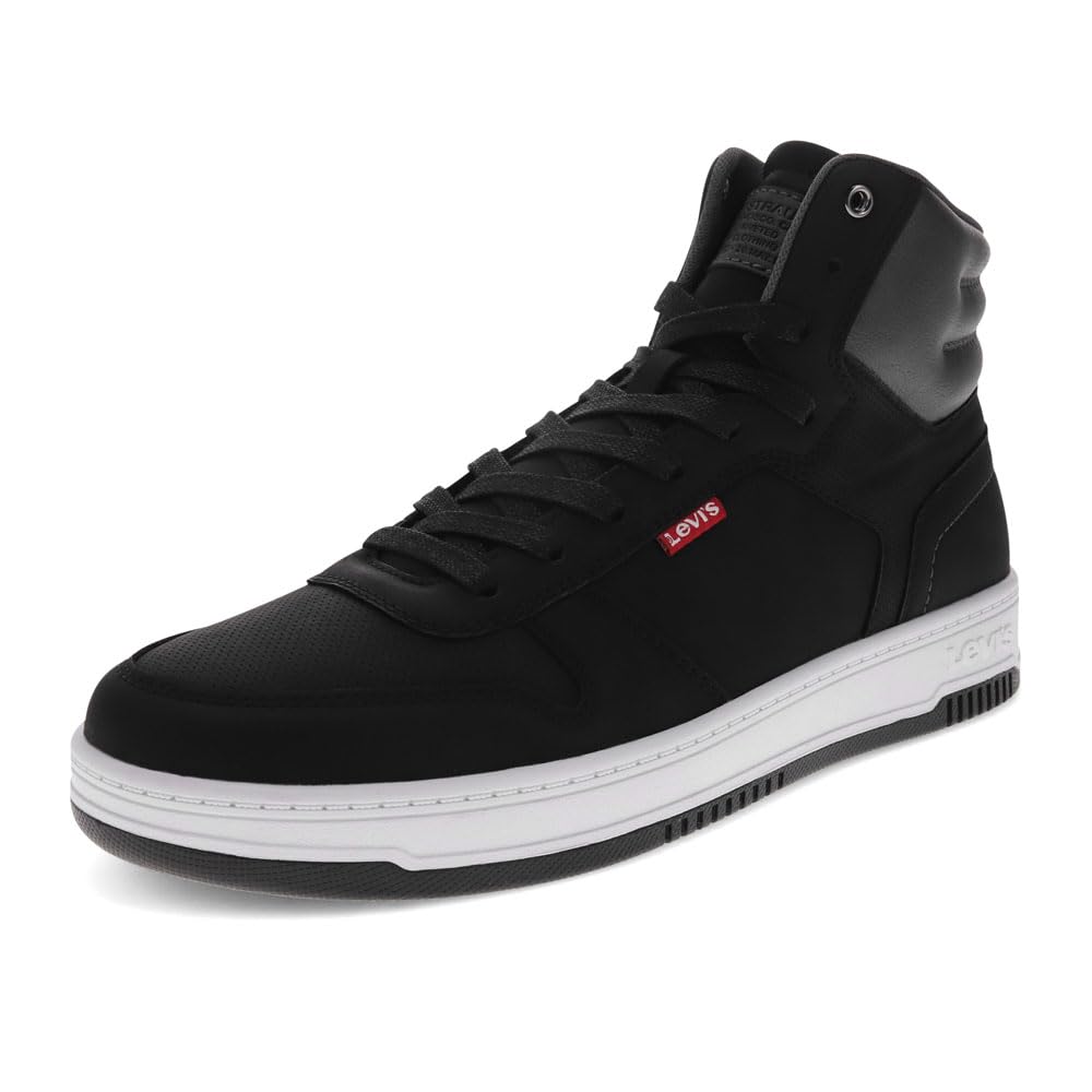 Levi's Men's Drive HI CBL Sneaker, Black/Charcoal, 13