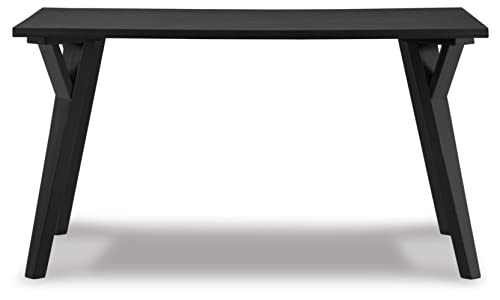 Signature Design by Ashley Otaska Mid Century Modern Rectangular Dining Room Table, Black