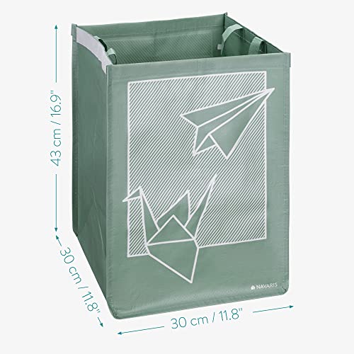 Navaris Recycle Bag Set (3 Pieces) - Reusable Recycling Bags to Separate Paper, Plastic, Glass - Recycling Bins Sorter Bin Organizer for Kitchen, Home