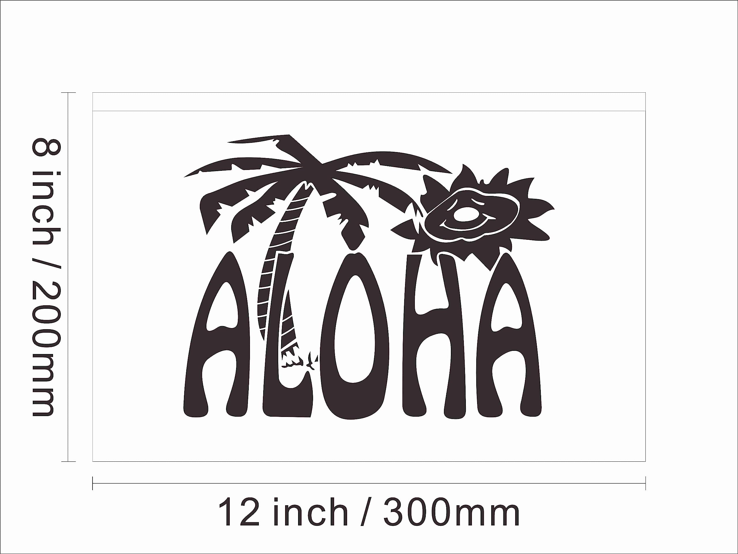 170042 Aloha Hawaiian Hello Plam Tree Sport Shop Store Bar Pub Open Display LED Light Neon Sign (12" X 8", Green)