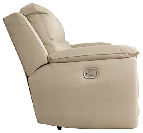 Signature Design by Ashley Next-Gen Gaucho PWR REC Sofa with ADJ Headrest, 91"W x 41"D x 41"H, Beige