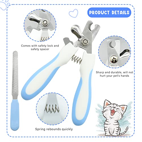 Rabbit Grooming Kit with Slicker Rabbit Brush Bath Massage Glove Brush Pet Shedding Comb Nail Clipper Trimmer 6 Piece Set for Bunny Kitten Guinea Pig Cat Chinchilla Ferret Small Animals