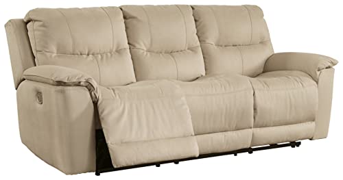 Signature Design by Ashley Next-Gen Gaucho PWR REC Sofa with ADJ Headrest, 91"W x 41"D x 41"H, Beige