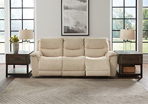 Signature Design by Ashley Next-Gen Gaucho PWR REC Sofa with ADJ Headrest, 91"W x 41"D x 41"H, Beige