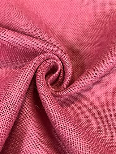USA Fabric Store Jute Burlap Fabric Rose Pink 58" Wide 11 OZ Premium 100% Upholstery by The Yard