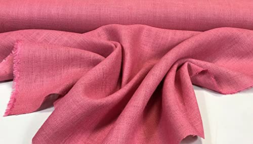 USA Fabric Store Jute Burlap Fabric Rose Pink 58" Wide 11 OZ Premium 100% Upholstery by The Yard