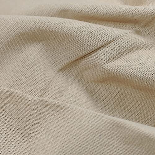 Natural Linen Needlework Fabric,Garment Craft, Flower Pot Decoration and Tablecloth, Embroidery Fabric for Garments Crafts Accessories, 20by 62-Inch