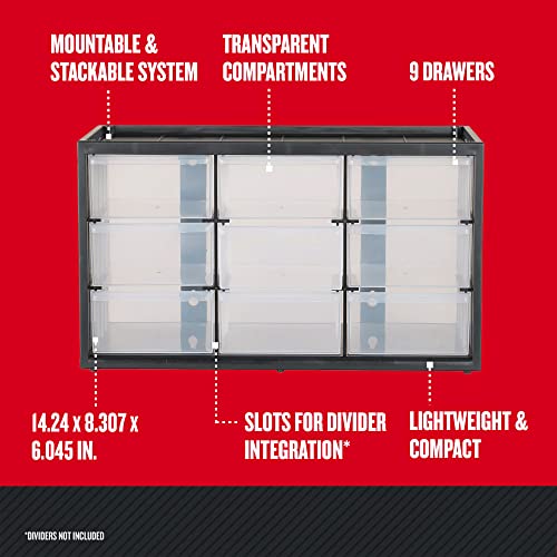 CRAFTSMAN Storage Organizer Bin System, 9 Compartment, Plastic (CMST40709)