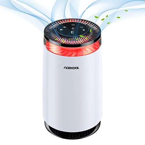 Air Purifiers for Home Large Room 219 sq ft Coverage, Orange Night Light, 24dB Quiet H13 True HEPA Filter Cleaner with Sleep Mode Filter Indicator for Bedroom Office Living Room Kitchen