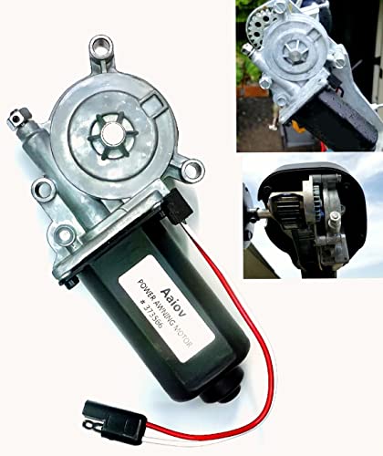 Aaiov 373566 RV Awning Motor Replacement Universal Black Connector Motor Compatible with Solera Power Awnings Motor