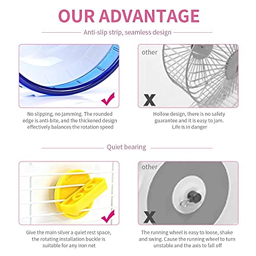 TDDGG Hamster Exercise Wheel Pet Running Spinner Exercise Wheel Silent Toys Sturdy Hamster Wheel Silent Hamster Wheel (Color : Blue)