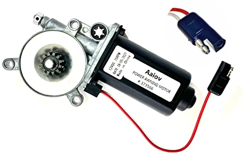 Aaiov 373566 RV Awning Motor Replacement Universal Black Connector Motor Compatible with Solera Power Awnings Motor