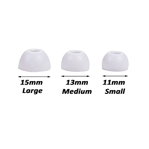Replacement Silicone Tips Earbuds Buds Eartips Set for Beats Studio Buds Wireless Earphone Headphones,3 Pairs (White)