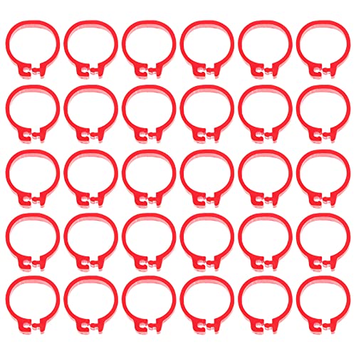 balacoo Duck Leg Rings 100pcs 10mm Racing Pigeon Leg Rings Bird Rings Leg Bands for Pigeon Parrot Finch Canary Hatch Poultry Rings Red Hen Leg Bands