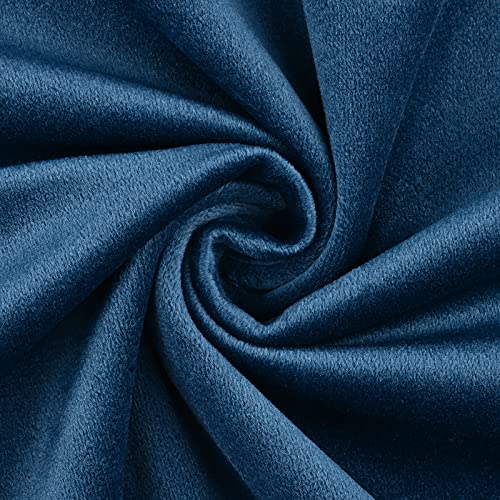 Yastouay 2 Pack Throw Pillow Covers, Navy Blue Decorative Pillow Covers, Solid Sofa Pillows, Soft Velvet Pillow Case, Square Accent Cushion Covers for Sofa Couch Bed Chair, 18 x 18 Inches