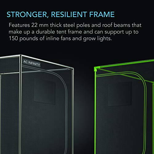 AC Infinity CLOUDLAB 894 Advance Grow Tent, 96”x48”x80” Thickest 1 in. Poles, Highest Density 2000D Diamond Mylar Canvas, 8x4 for Hydroponics Indoor Growing