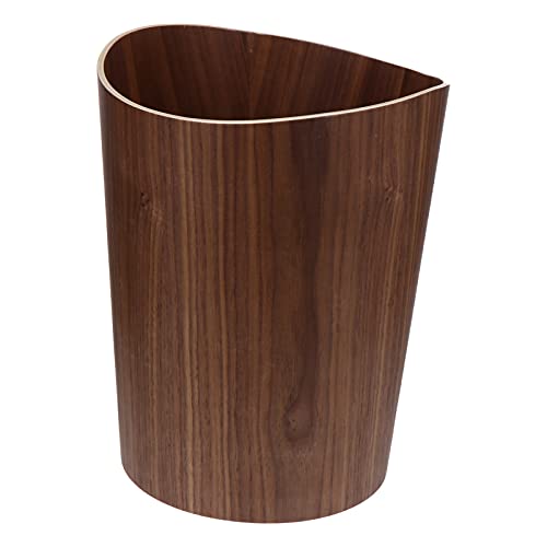 DOITOOL Bamboo Waste Basket Wooden Waste Bin Wastebasket Rustic Garbage Container Box for Home Office Farmhouse Living Room Bathroom Rubbish Litter Can 30x23cm Home Wastebasket