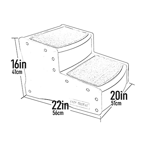 Pet Gear Easy Step II Extra Wide Pet Stairs, 2 Step for Dogs/Cats up to 200 pounds, Removable/Washable Carpet, Easy Assembly (No Tools Required), 3 Colors