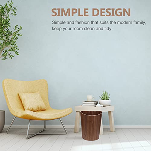 DOITOOL Bamboo Waste Basket Wooden Waste Bin Wastebasket Rustic Garbage Container Box for Home Office Farmhouse Living Room Bathroom Rubbish Litter Can 30x23cm Home Wastebasket