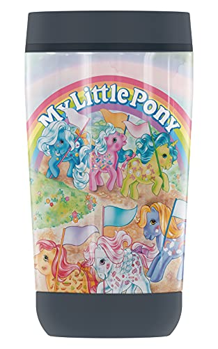 THERMOS My Little Pony Retro Classic Ponies GUARDIAN COLLECTION Stainless Steel Travel Tumbler, Vacuum insulated & Double Wall, 12 oz.