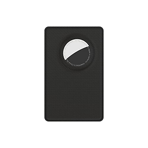 Mutural Portable Case for New AirTags Tracker,Credit Card Size Card Compatible with AirTag for Wallet/Purse/Backpack/Card Case/Suitcase,Slim Safety Anti-Lost (Black)