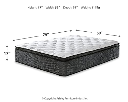 Signature Design by Ashley Ultra Luxury ET with Memory Foam Mattress, Queen, White