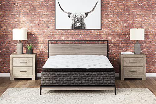 Signature Design by Ashley Ultra Luxury ET with Memory Foam Mattress, Queen, White