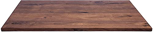 WOODCN Home Office Desk Handmade Rustic Style Workstation Computer Desk Solid Walnut Wood Veneer with Metal Modern Simple Study Writing Desks (58x28 Inch, Only Table Top)