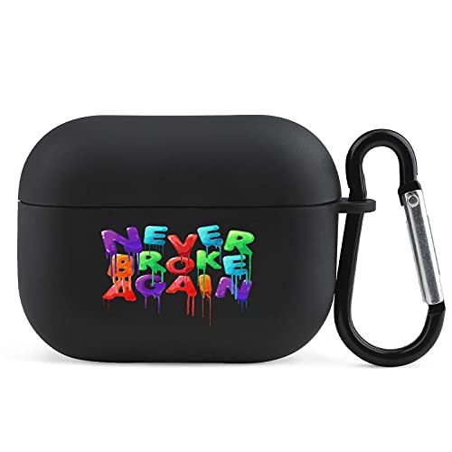 Never Broke Again Airpods Pro Case,Compatible with Airpods Pro,Flexible Silicone Cover for Airpods Pro,Shockproof Protective TPU Airpod Cases with Keychain Compatiable Wireless Charging.