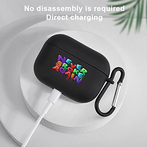 Never Broke Again Airpods Pro Case,Compatible with Airpods Pro,Flexible Silicone Cover for Airpods Pro,Shockproof Protective TPU Airpod Cases with Keychain Compatiable Wireless Charging.