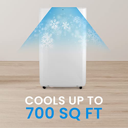SereneLife SLPAC14 SLPAC Portable Air Conditioner Compact Home AC Cooling Unit with Built-in Dehumidifier & Fan Modes, Quiet Operation, Includes Window Mount Kit, 14,000 BTU, White