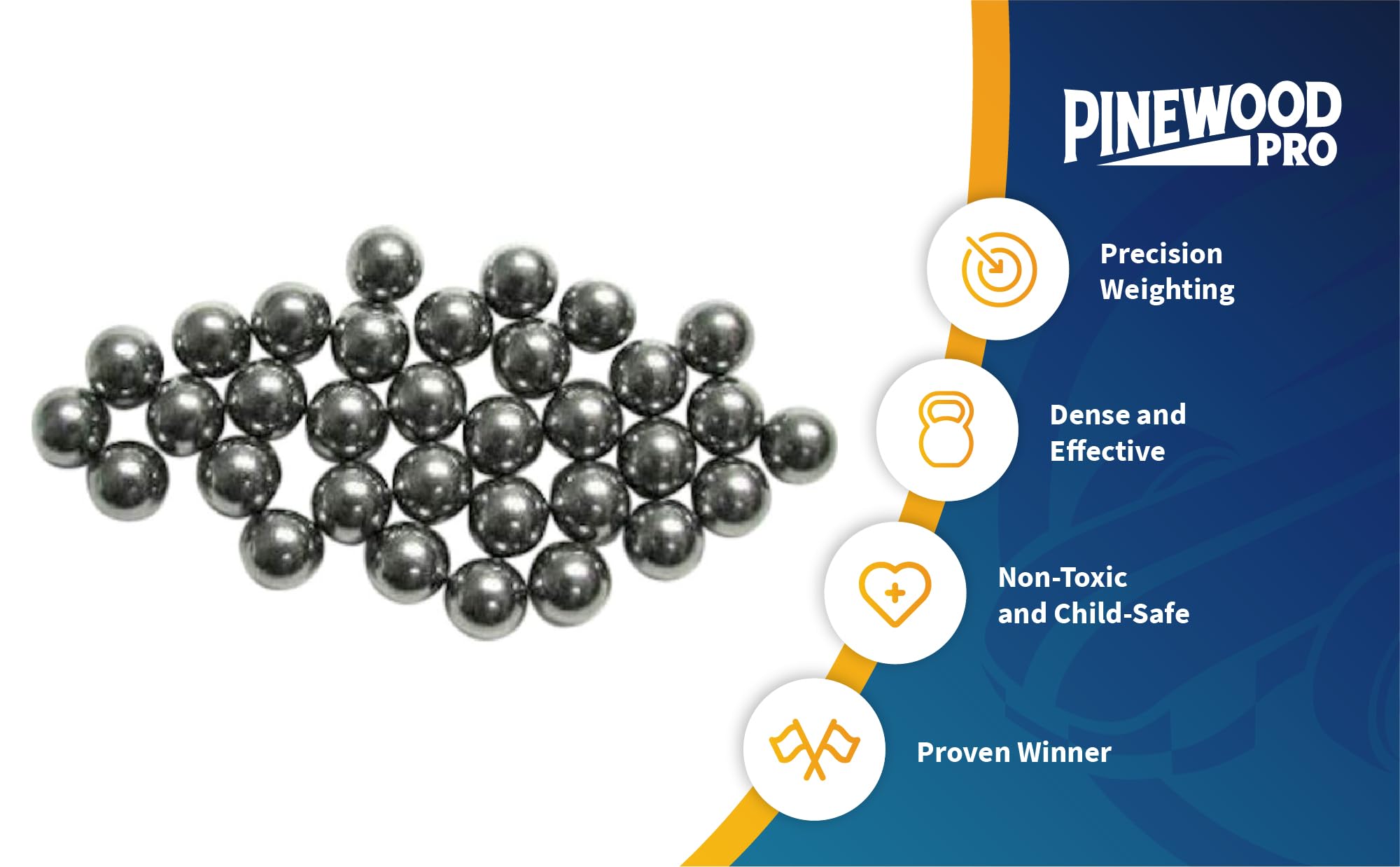 Pinewood Pro Weight for Derby Cars |Tungsten Spheres - Incrementally Adjust Weight - Fine Tuning