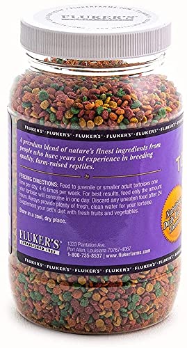 Fluker's Tortoise Diet Small Pellet Food 7oz - Includes Attached DBDPet Pro-Tip Guide
