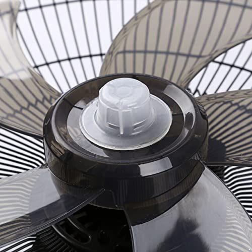 renvena 16 inch Plastic Fan Blade with Nut Cover Replacement for Household Stand/Pedestal Fan Table Fan Accessory No Noice Black with Fan Nut