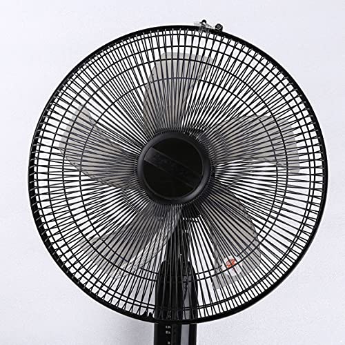 renvena 16 inch Plastic Fan Blade with Nut Cover Replacement for Household Stand/Pedestal Fan Table Fan Accessory No Noice Black with Fan Nut