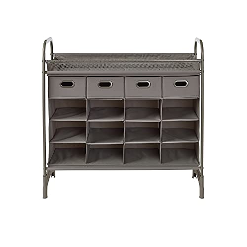 neatfreak 16 Cube Storage Organizer 4-Tier Stackable Shoe Organizer For Closet Organization - Free Standing Cube Shoe Rack With Drawers - 35.2 x 13 x 32.6 in