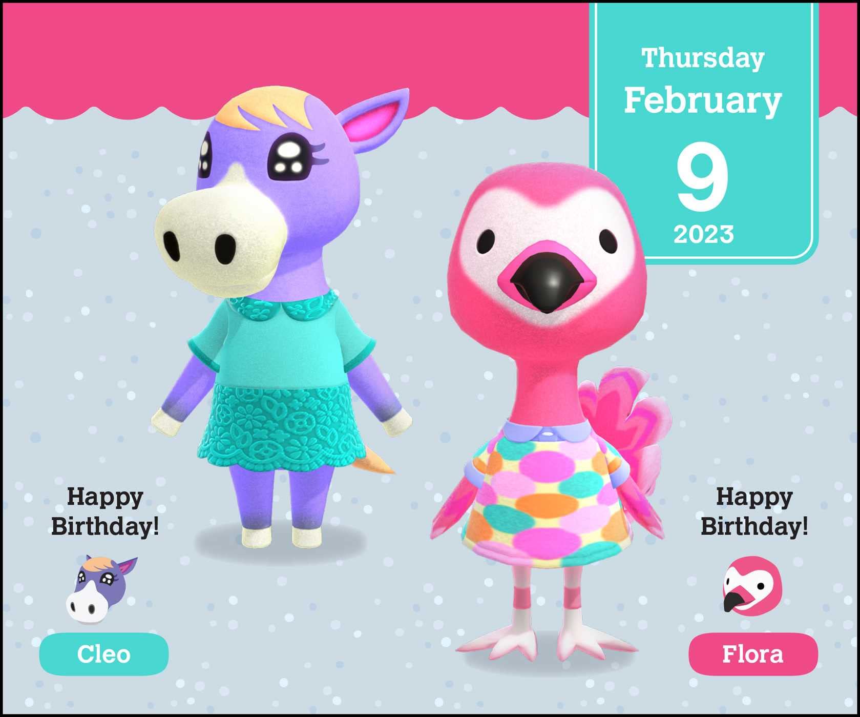 Animal Crossing: New Horizons 2023 Day-to-Day Calendar
