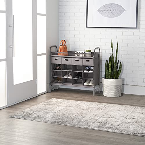 neatfreak 16 Cube Storage Organizer 4-Tier Stackable Shoe Organizer For Closet Organization - Free Standing Cube Shoe Rack With Drawers - 35.2 x 13 x 32.6 in