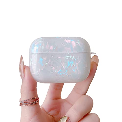 Cocomii Pearl AirPods Pro Case - Pearl Glitter - Slim - Lightweight - Glossy - Keychain Ring Shiny Sparkle Sequin Bling - Luxury Headphone Case Cover Compatible with Apple AirPods Pro (Iridescent)