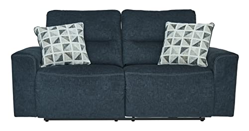 Signature Design by Ashley Paulestein 2 Seat Reclining Power Sofa, 81"W x 41"D x 40"H, Blue