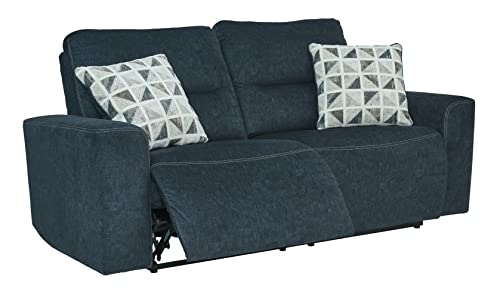 Signature Design by Ashley Paulestein 2 Seat Reclining Power Sofa, 81"W x 41"D x 40"H, Blue