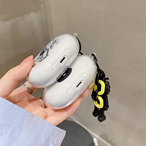 3D Cool Cute Astronaut Cartoons Case with Pendant Keychain for Women Girls Men Boys for Beats Studio Buds 2021 Case Cover Accessories Silicone Skin