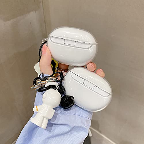 3D Cool Cute Astronaut Cartoons Case with Pendant Keychain for Women Girls Men Boys for Beats Studio Buds 2021 Case Cover Accessories Silicone Skin