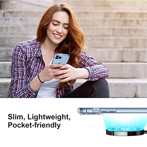 restone for iPhone 13 Pro MAX Case with Screen Protector, Clear Slim Hard Back Cover Soft TPU Bumper, Thin Cute Full Body Shockproof Non Yellowing Protective Phone Case for iPhone 13 Promax 6.7" 2021
