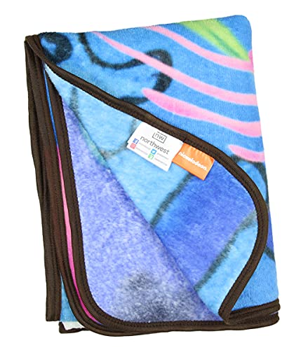The Northwest Company Nickelodeon Spongebob Squarepants Spinning Bob Micro Raschel Fleece Throw Blanket 46" x 60" (116cm x 152cm)