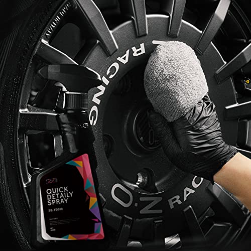 SGCB Microfiber Car Wax Applicator Mitt - Pro Scratch Free Auto Detailing Microfiber Wax Foam Applicator Pad With Finger Pocket High Dense Sponge Fingertips Glove, Durable Microfiber Foam Mitt (2 Pcs)