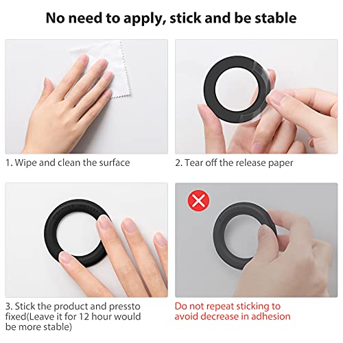 Nillkin Magnetic Shower Phone Holder Magsafe Wall Mount, 2 Pack SnapHold Magnetic Sticker for iPhone 14 Pro Max/14 Pro/14/13/12 Series/Magsafe Case, Magsafe Phone Mount for Kitchen, Bathroom, Black